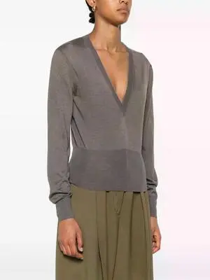 Fendi V-neck Cashmere Blend T-shirt