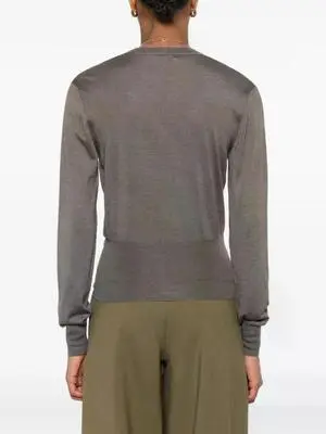 Fendi V-neck Cashmere Blend T-shirt