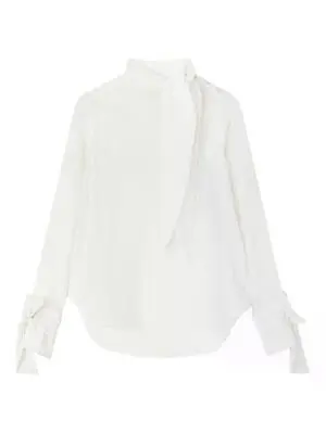 Ermanno Scervino Tie Detailed Blouses