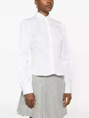 Ermanno Scervino Ruched-panel Collared Shirt