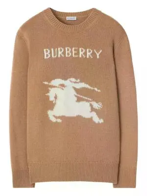 Burberry Equestrian-knight Wool-blend Sweater - Brown