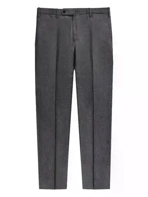 Incotex Pressed-pleat Wool Trousers - Grey