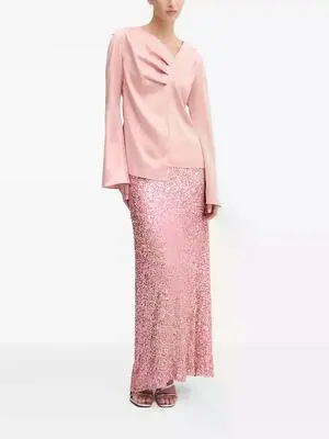 NEVER FULLY DRESSED Sequin Embellished Maxi Skirt
