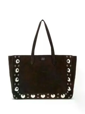 Valentino Garavani Nellcôte Eyelet Tote Bag - Brown