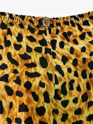 Versace Leopard-print Silk Shorts