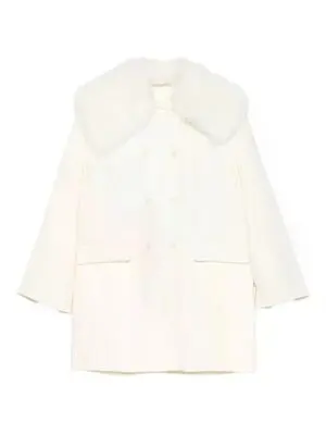 Ermanno Scervino Shearling-trim Double-breasted Coat