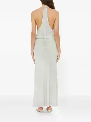 Christopher Esber Metallic-detail Halterneck Top