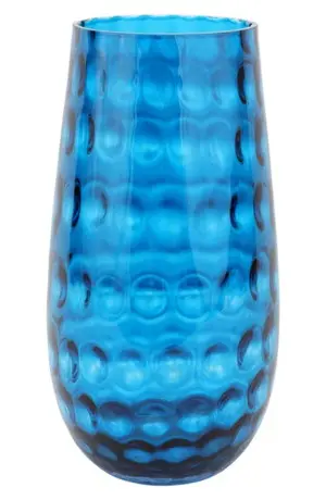VIETRI Bolla Pebbled Glass Medium Vase - Blue