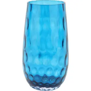 VIETRI Bolla Pebbled Glass Small Vase - Blue