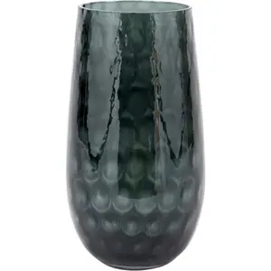 VIETRI Bolla Pebbled Glass Small Vase - Grey