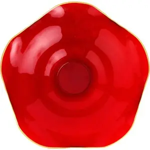 VIETRI Holiday Glass Centerpiece Bowl - Red