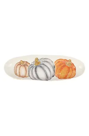 VIETRI Pumpkins Narrow Platter - Orange