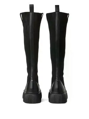 Karl Lagerfeld Lace-up Ribbed-knit Boots