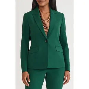 KASPER Peak Lapel Blazer - Evergreen