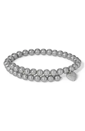 Nadri Poppy Double Wrap Bracelet - Rhodium