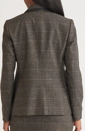 KASPER Windowpane Plaid Jacket
