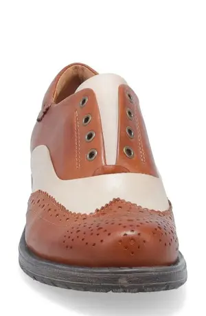 Miz Mooz Peabody Spectator Wingtip Oxford - Brandy/cream