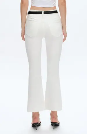 BAYEAS Raw Hem Ankle Bootcut Jeans