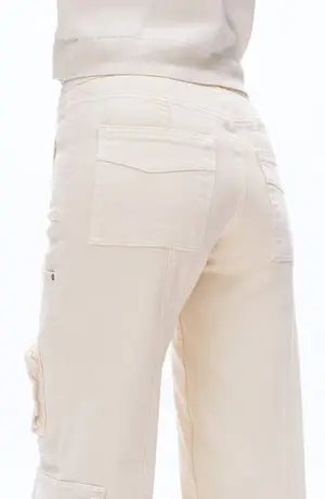 BAYEAS Paneled Wide Leg Cargo Jeans