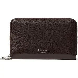 Kate Spade New York Halo Glazed Medium Bifold Wallet - Hot Fudge