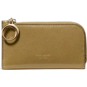 Kate Spade New York Halo Glazed Leather Small Wallet - Dried Thyme