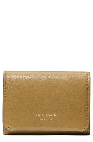 Kate Spade New York Halo Glazed Leather Card Case - Dried Thyme