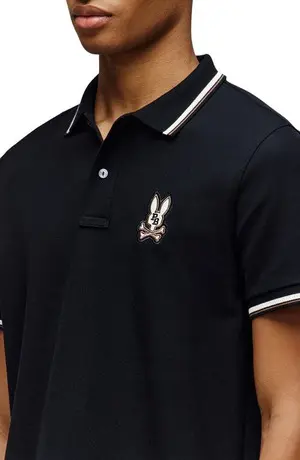 Psycho Bunny Wade Pima Cotton Piqué Polo - Black