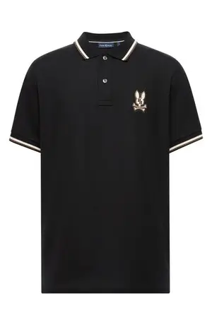 Psycho Bunny Wade Pima Cotton Piqué Polo - Black