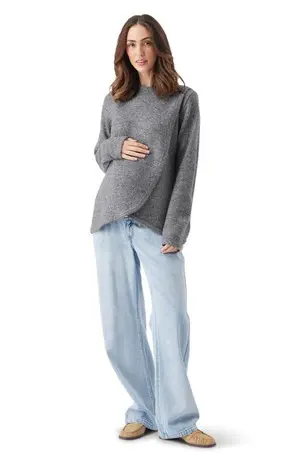 RIPE MATERNITY Addison Nursing Knit - Charcoal