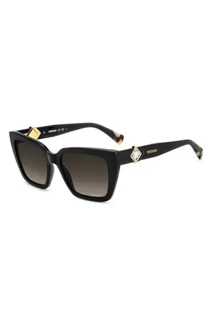 Missoni 54mm Embellished Square Sunglasses - Black/brown Sf
