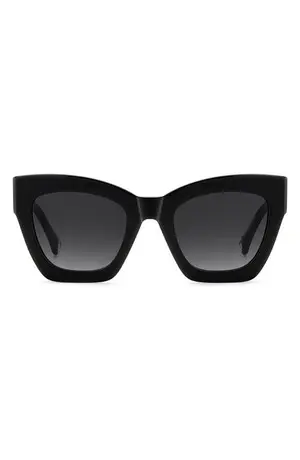 Carolina Herrera 52mm Gradient Cat Eye Sunglasses - Black/dark Grey Sf