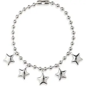 VIDAKUSH Bubble Five Star Ball Chain Necklace