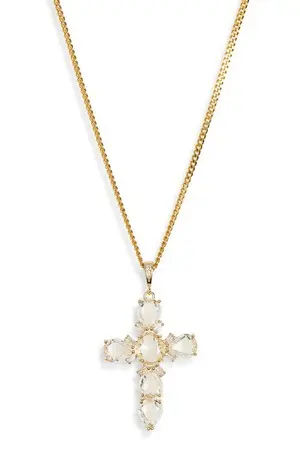 VIDAKUSH Xl Cross Pendant Necklace - Gold