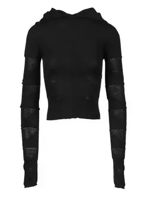 Rick Owens Hooded Wool Hoodie