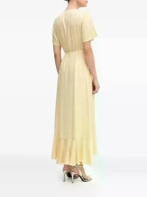 Gant Ruffled-sleeve Asymmetrical Wrap Dress