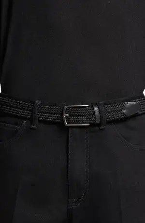 Zegna Triple Stitch™ Braided Belt - Black