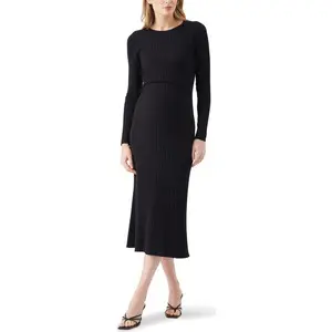 RIPE MATERNITY Eden Knit Nursing Dress - Black