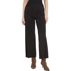 Lyssé Vionette Faux Suede Wide Leg Pants - Black