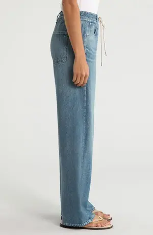 Rag & Bone Rb Miramar Pull-on Wide Leg Cotton Terry Sweatpant Jeans - Ellis
