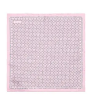 Eton Eton Silk Geometric Pocket Square Pink