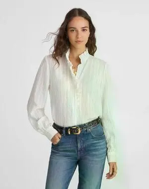 Madewell Ruffled Button-up Shirt