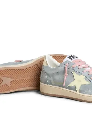 GOLDEN GOOSE Ball Star Suede Sneakers - Silver/blue