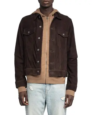 Zadig&Voltaire Bases Light Suede Trucker Jacket