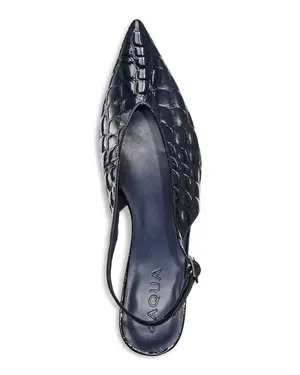 Aqua Gabby Pointed Toe Slingback Pumps