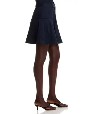 STELLAH Faux Suede Mini Skirt - Midnight