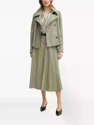 SANDRO FERRONE Asymmetrical-fastening Point Lapel Coat