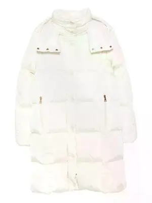 Moncler Quilted Hooded Coat - Neutrals