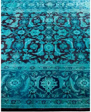 Bloomingdale'S Fine Vibrance M1322 Area Rug, 6'2x9'3 - Blue