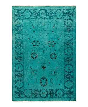 Bloomingdale'S Fine Vibrance M1165 Area Rug, 4'0x6'0 - Blue