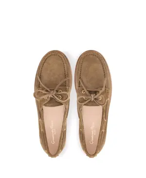 GIANVITO ROSSI Vandee Mocassin Flats - Brown Overflow Suede
